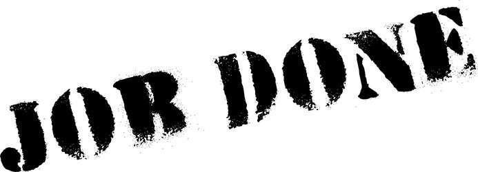 Job done rubber stamp Royalty Free Vector Image