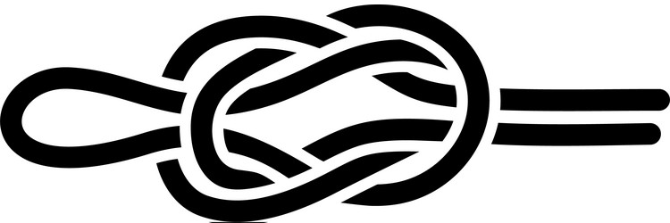 Knot on a rope Royalty Free Vector Image - VectorStock