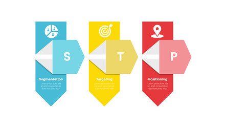 Stp marketing analysis infographics template Vector Image