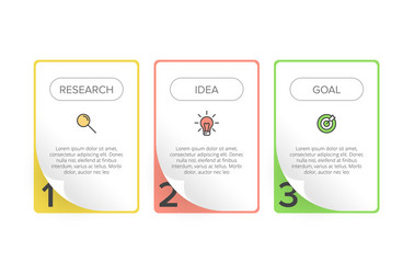 Concept arrow business model with 3 successive Vector Image