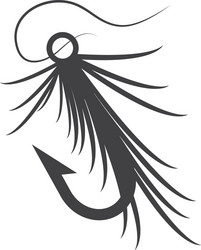 Fishing hooks barbed fish hook Royalty Free Vector Image