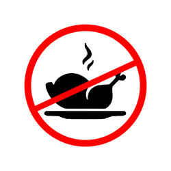 Do not eat sign Royalty Free Vector Image - VectorStock