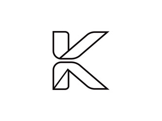 Letter k logo icon design template elements Vector Image