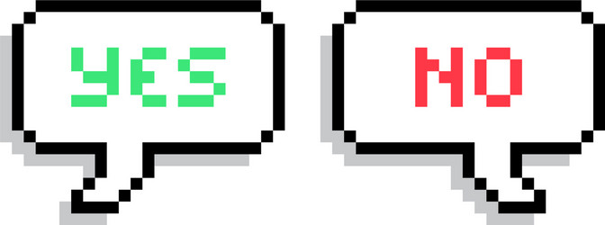 Empty pixel style text chat speech bubble Vector Image