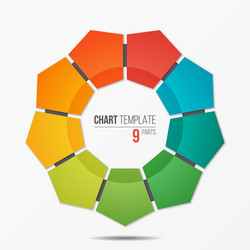 Circle infographic 9 options Royalty Free Vector Image