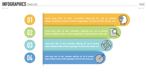 Circular and rectangular mind map infographic Vector Image