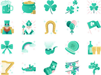 Shamrock in irish flag color for saint patrick day