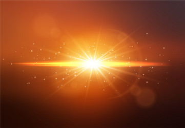 Sun with lens flare Royalty Free Vector Image - VectorStock