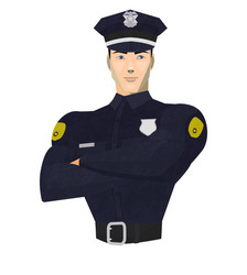 Police Cartoon Muscle Vector Images (over 110)