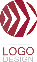 Triangle arrow right logo Royalty Free Vector Image