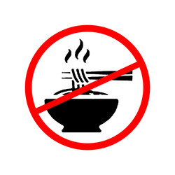 Do not eat sign Royalty Free Vector Image - VectorStock