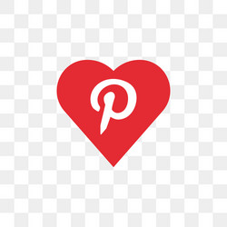 Pinterest social media icon design template Vector Image