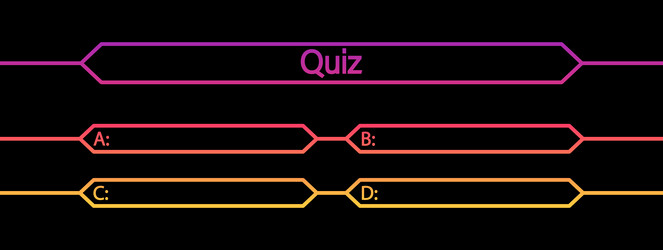 Neon quiz game template with question mark four Vector Image