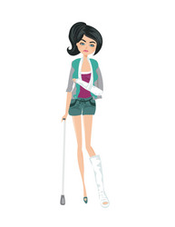 Woman Leg Cast Vector Images (over 150)
