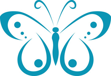 Symbol of butterfly with music notes Royalty Free Vector