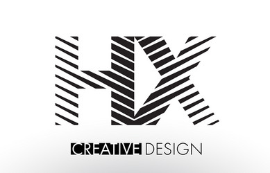 Hx h x logo letters with red and black colors Vector Image