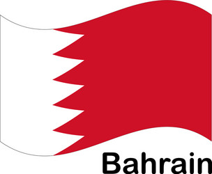 Original and simple bahrain flag isolated Vector Image