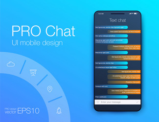 Chat assistant ui design template Royalty Free Vector Image