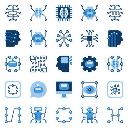 Generative ai artificial intelligence icon set Vector Image