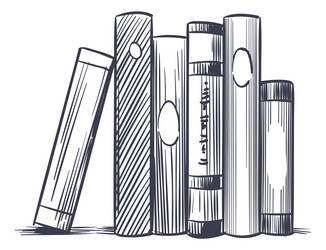Library Books Clip Art Black And White
