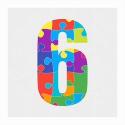 Six piece puzzle Vector Images & Graphics for Commercial Use | VectorStock