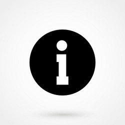 Information icon on white background Royalty Free Vector