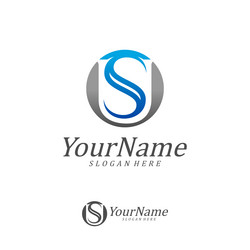 Letter su logo design template initial Royalty Free Vector