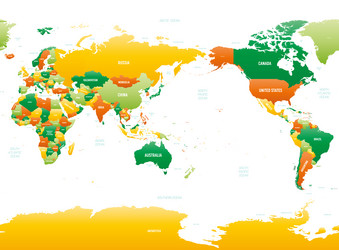 World Map Australia Centered Vector Images (over 140)