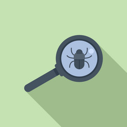 Email bug icon flat laptop error Royalty Free Vector Image