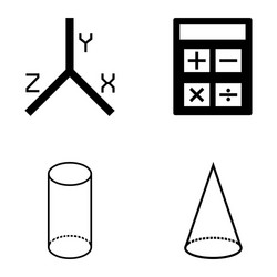 Math icon set Royalty Free Vector Image - VectorStock