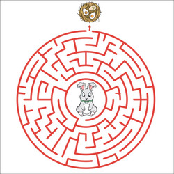 Cartoon map with city road and funny maze game Vector Image