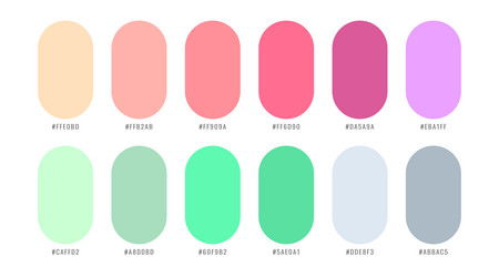 Collection of abstract color palette banner Vector Image