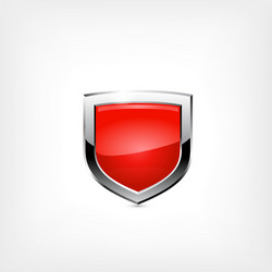 Red empty shield Royalty Free Vector Image - VectorStock