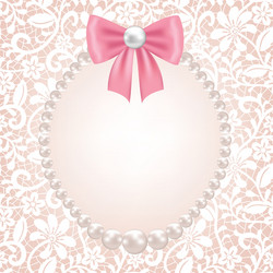 Pearl and lace Royalty Free Vector Image - VectorStock