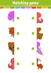 Shadow matching game desert animal Royalty Free Vector Image