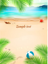 Tropical beach background Royalty Free Vector Image
