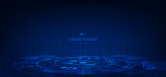 Abstract technology blue interface style Vector Image