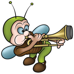 Bug and saxophone Royalty Free Vector Image - VectorStock
