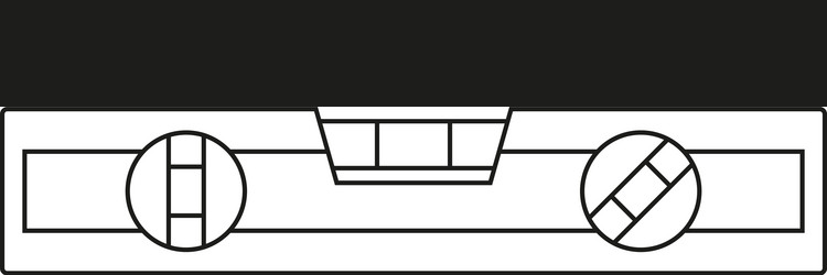 Black and white level tool silhouette Royalty Free Vector