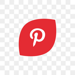 Pinterest social media icon design template Vector Image