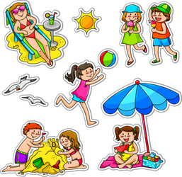 Summer collection Royalty Free Vector Image - VectorStock