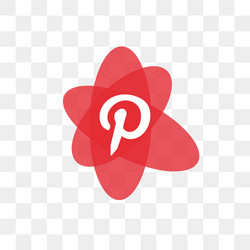 Pinterest social media icon design template Vector Image