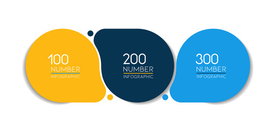 3 elements scheme diagram three connected circles Vector Image