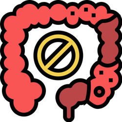 Constipation pictogram symbol retention of feces Vector Image