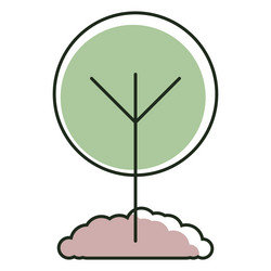 Celtic symbol tree silhouette high quality Vector Image