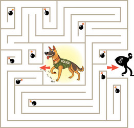 Help the character to find a way out of the maze Vector Image