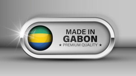 Made in gabon graphic and label Royalty Free Vector Image