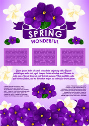 Bouquet of violets Royalty Free Vector Image - VectorStock