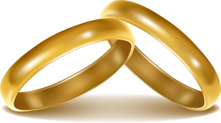 Background with wedding rings Royalty Free Vector Image