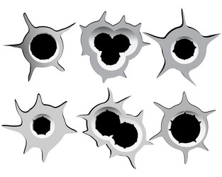 Impactful Bullet Holes Royalty Free Vector Image